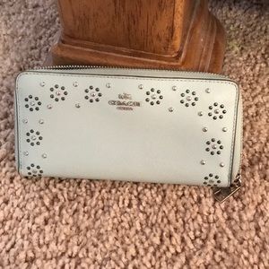 Coach | Bags | Coach Flower Wallet With Rivets | Poshmark